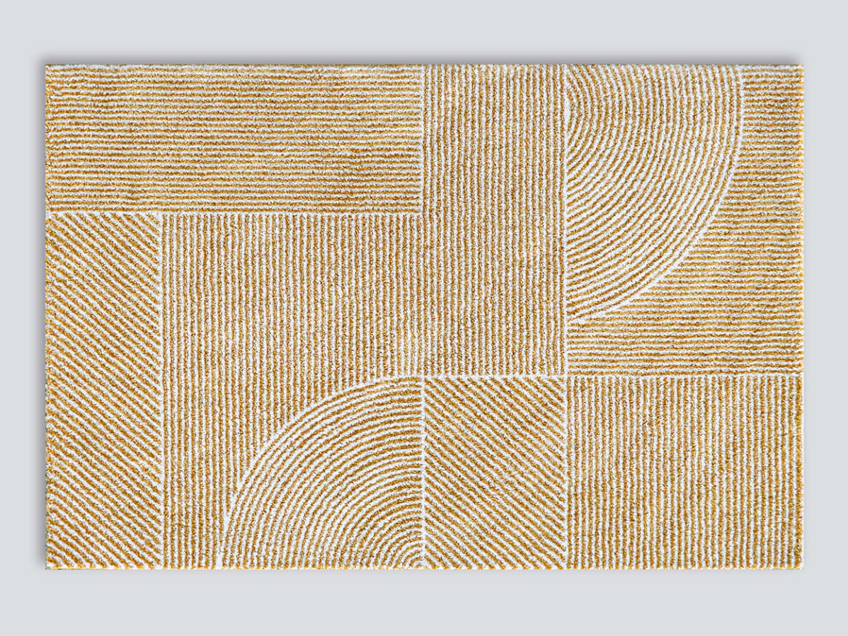 Tyric Pattern Area Rug | Mustard | 1.6m x 2.3m