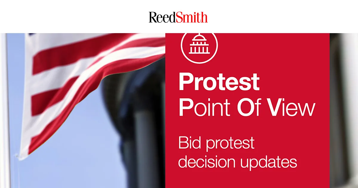 Protest POV: GAO dismisses protest challenging contract award to low ...